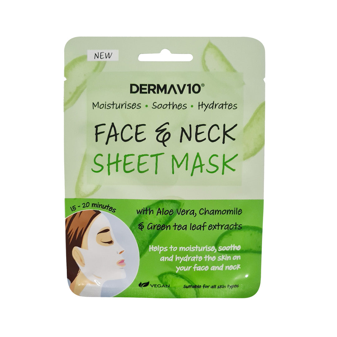 Healthpoint Derma V10 Aloe Vera Face & Neck Mask - HJA Store